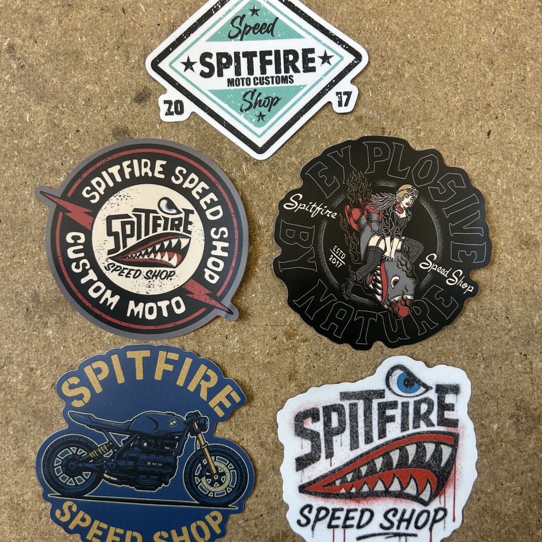 Spitfire Speed Shop – 5 Pack Sticker Set 2