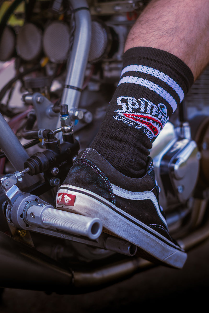 Original Spitfire Speed Shop Black Crew Socks