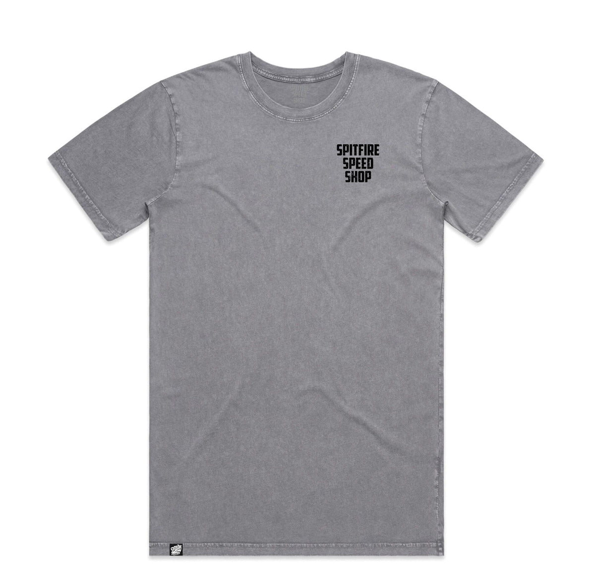 Spitfire Vintage Grey Wash T-Shirt With Distressed Logo – Spitfire ...