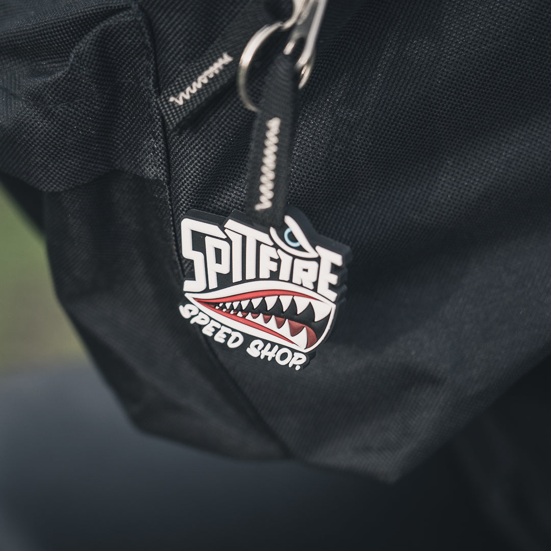 Spitfire Speed Shop White Rubber Keyring