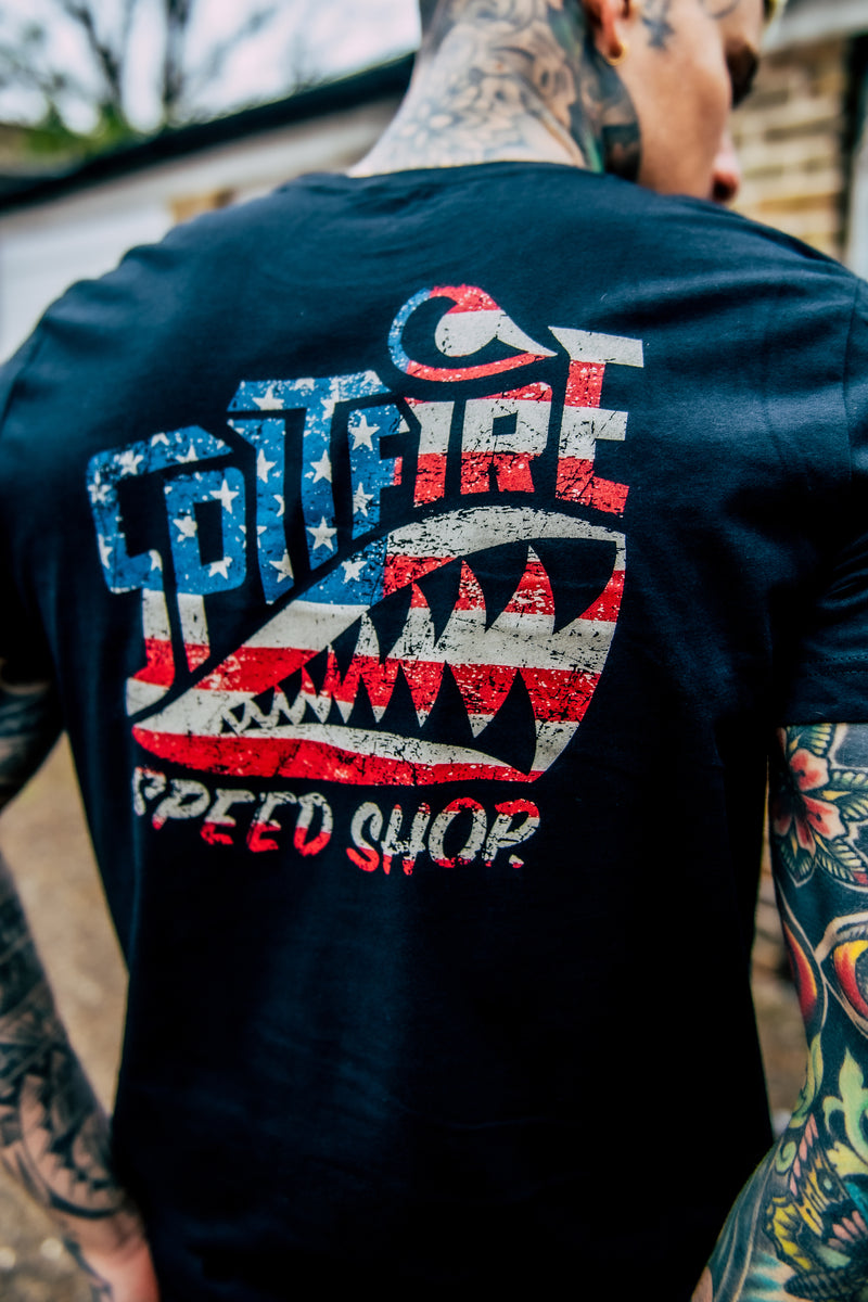 Spitfire Patriot Edition T-Shirt With Stars & Striped Logo – Spitfire ...